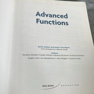 Nelson | Other | Nelson Advanced Functions Grade 2 Textbook | Poshmark